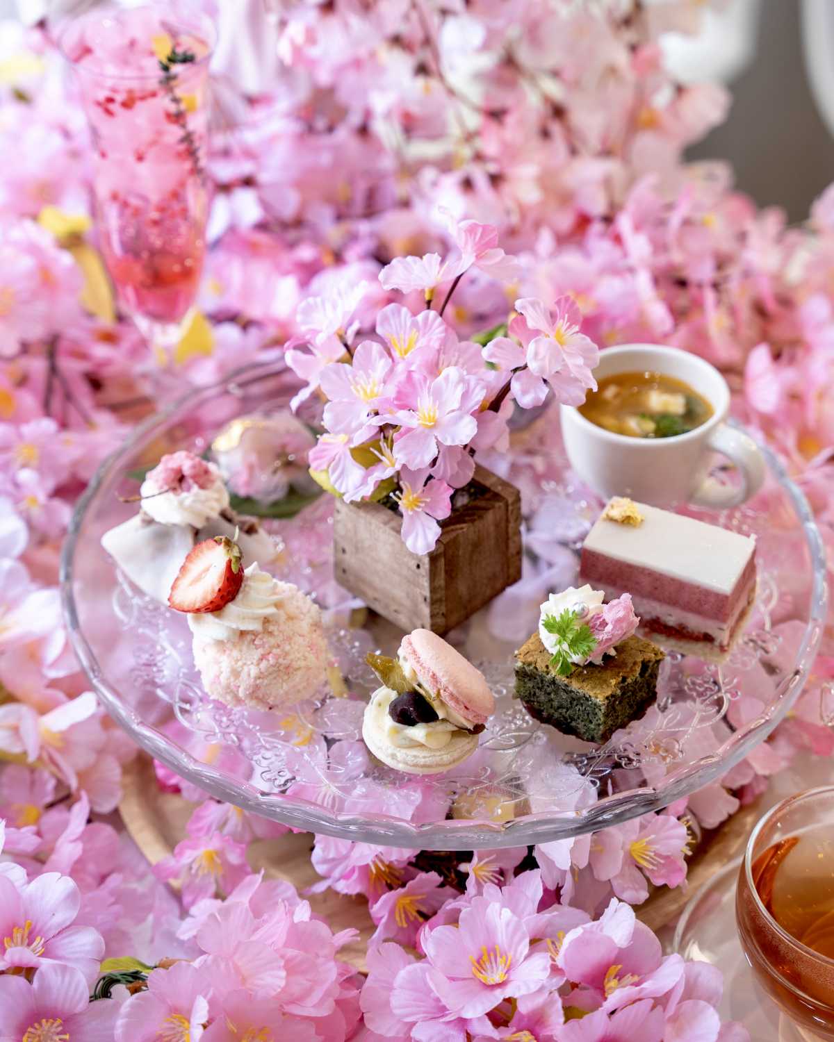 A'demain:Early Spring, Afternoon Tea with Lots of Flowers and Cherry ...